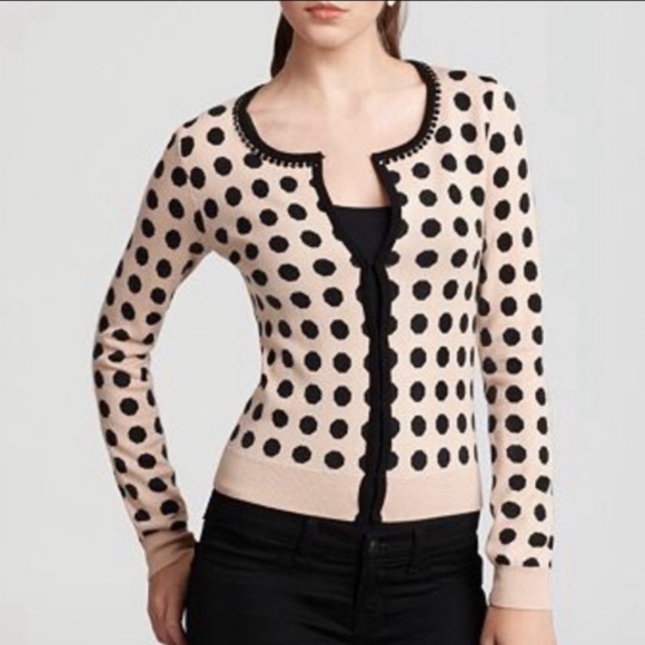 Trina Turk | Sweaters | Trina Turk Merino Wool Polka Dot Cardigan ...